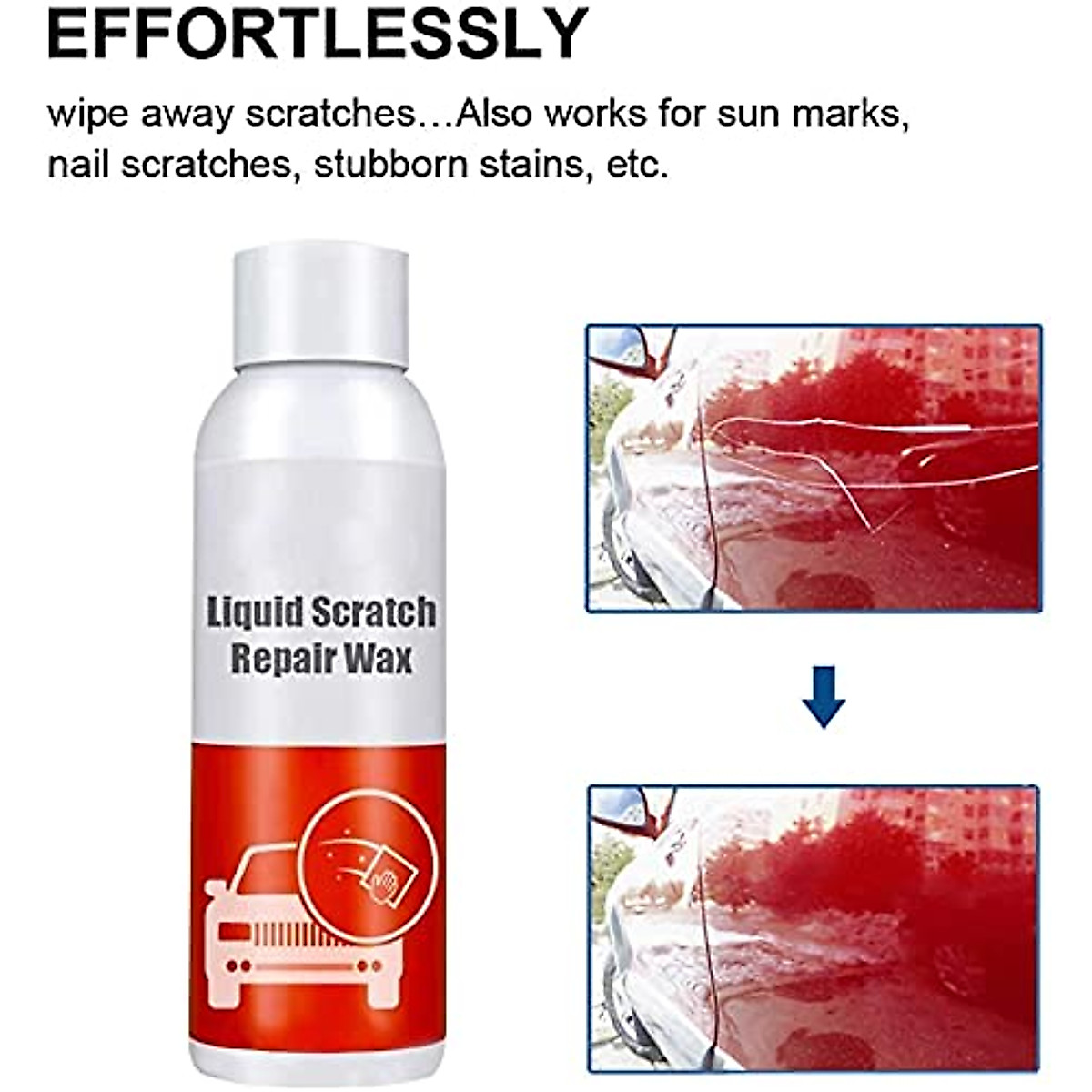 Autodoc Liquid Scratch Repair Wax,Liquid Car Polishing Agent,Anti-Scratch Hydrophobic Polish Nano Coating Agent,Car Surface Scratch Remover for Car nterior, All Surfaces (30ml)