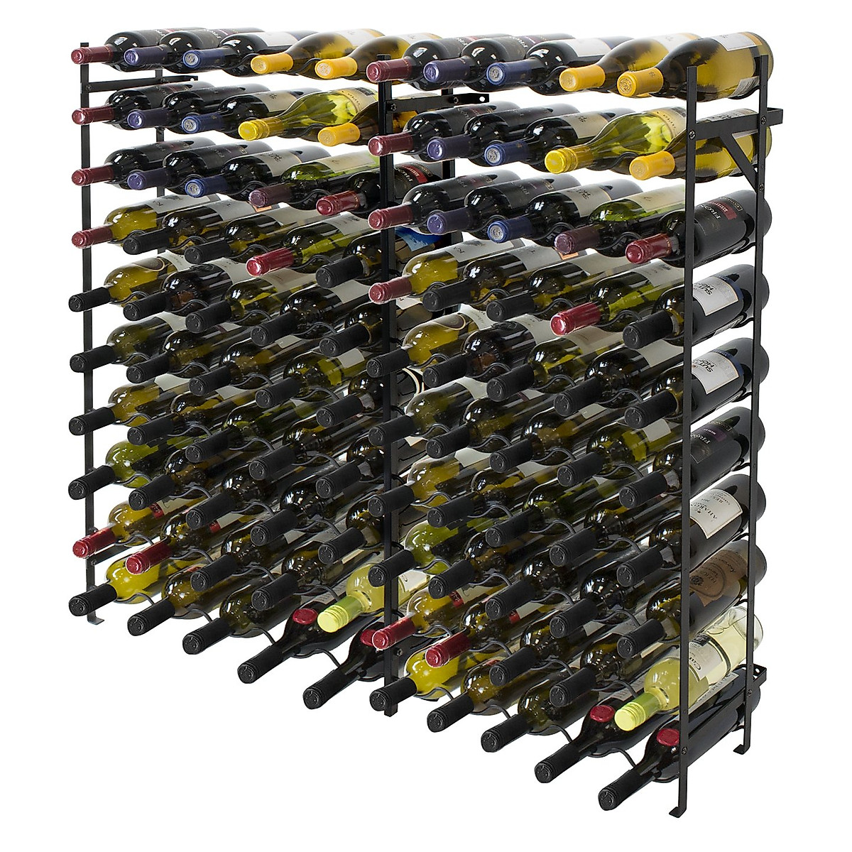 Sorbus Wine Rack Free Standing Floor Stand - Racks Hold 75 Bottles of Your Favorite Wine - Large Capacity Elegant Wine Storage for Any Bar, Wine Cellar, Kitchen, Dining Room, etc (100 Bottles)