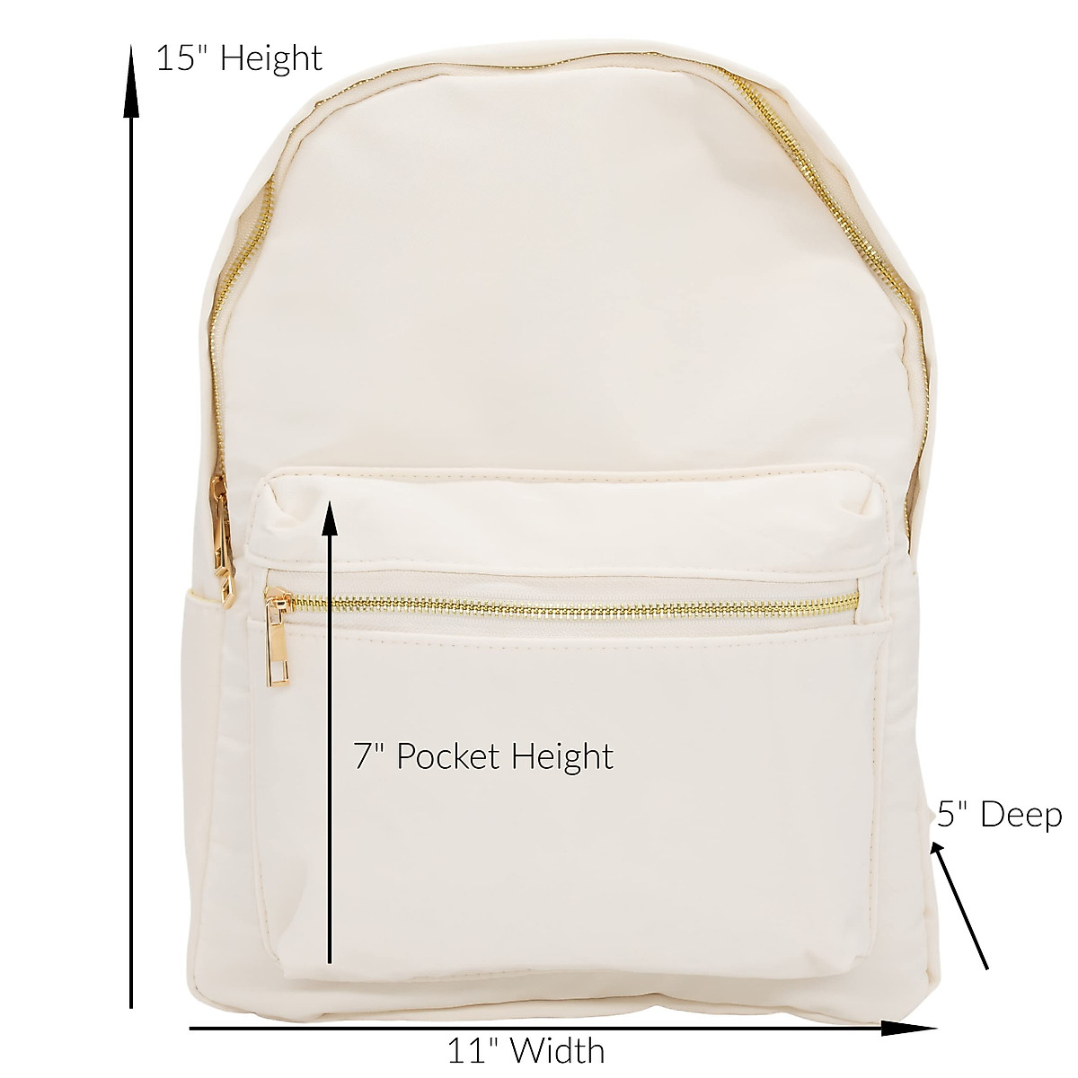 Phlox Collective Nylon Backpack, Fashion Backpack, for Women, Men, and Kids (Nude)