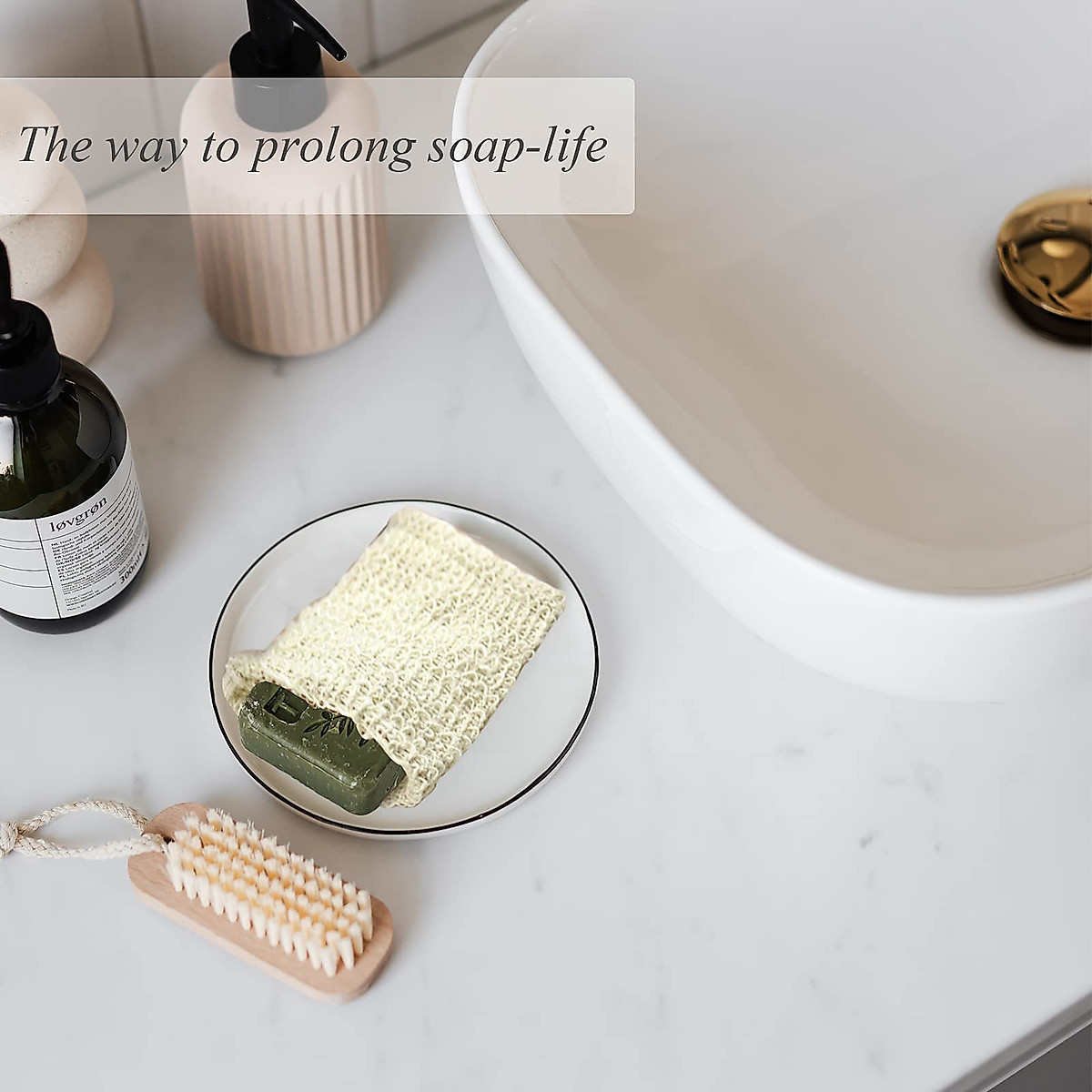 ZEPELOFFY Soap Bag,5 Packs Bar Soap Pouch,Sisal Soap Saver Bags Mesh for Exfoliating, Shower,Scrubber