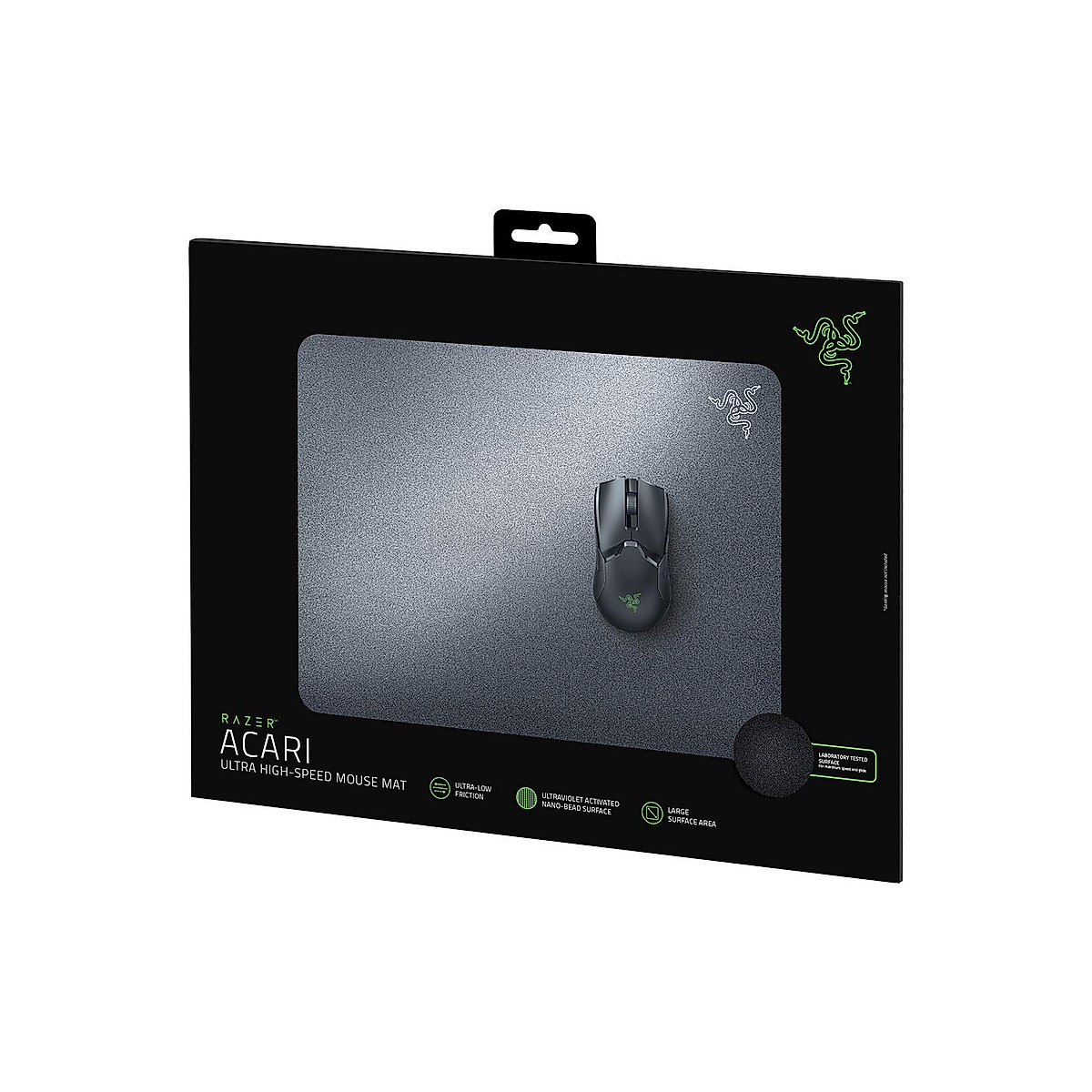 Razer Acari Ultra-Low Friction Gaming Mouse Mat: Beaded, Textured Hard Surface - Large Surface Area - Thin Form Factor - Anti-Slip Base - Classic Black