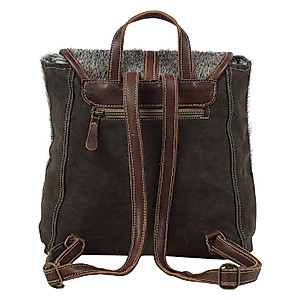 Myra Bag Stella Upcycled Canvas & Cowhide Leather Backpack S-1590