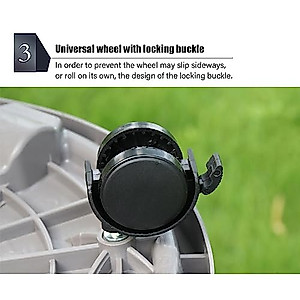 RUDINO,Plant Caddy,Plant Stand with Wheels,Rolling Plant Stand,Planter Caddy with Wheels,Plant Caddy with Wheels Heavy Duty,Round Flower Pot Mover with Wheels,Suitable for Indoor Planters, Balconies