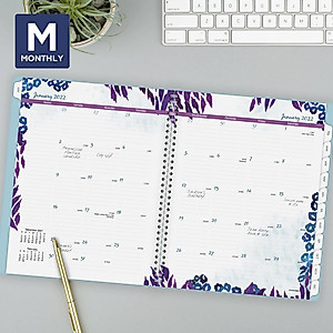 2022 Weekly & Monthly Appointment Book & Planner by AT-A-GLANCE, 8-1/2" x 11", Large, Wild Washes Teal (523-905)