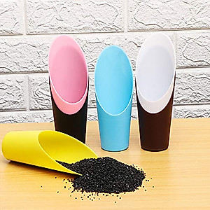 ORNOOU 10 Pieces Bonsai Soil Scoop Plastic Succulent Soil Scoop Indoor Plants Little Small Potting Shovel Bucket Shovel for Garden Planting,Random
