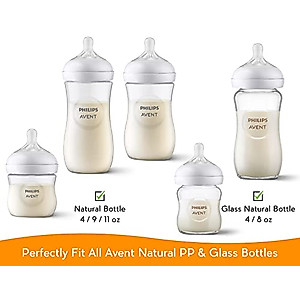 Baby Bottle Handles for Philips Avent Natural Baby Bottles, Compatible Avent Bottle Holder for Baby, 2 Count