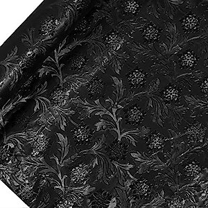20 X 10 Yds Black Polyethylene Embossed Floral Foil