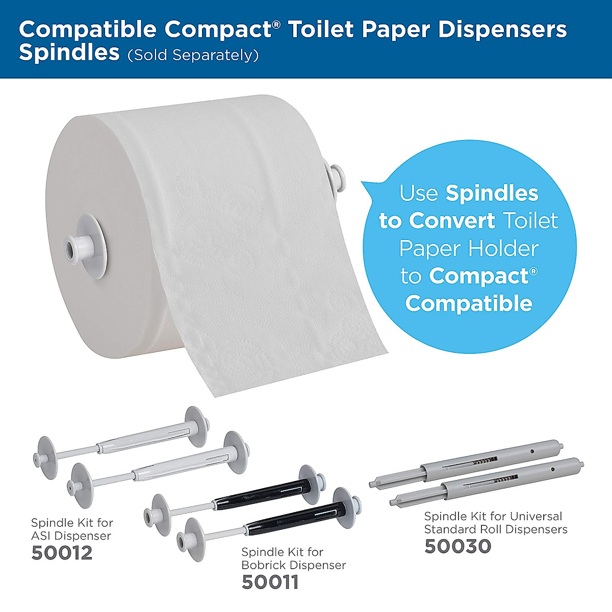 COMPACT® CORELESS 2-PLY RECYCLED TOILET PAPER BY GP PRO (GEORGIA-PACIFIC), 36 ROLLS PER PACKAGE