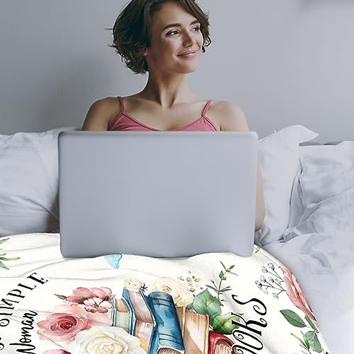 MAHIPOCI Book Lovers Gifts Blanket 50x60 Inch Librarian Gifts Throw Blanket Book Club Gifts for Reading Lover Bookish Literary Gifts Ideas Best Bookworm Gifts on Birthday Christmas Graduation