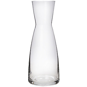 Bormioli Rocco Ypsilon Wine Carafe – Elegant Clear Glass Carafe For Water, Juice, Milk, Coffee, Iced Tea – Wide Mouth Serving Decanter Dispenser For Restaurants & Home Use – Made In Italy 36.5 Ounce