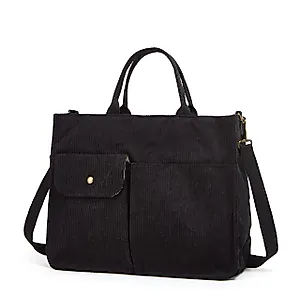 Womens Tote Bag Corduroy Shoulder Bag Handbag Casual Purse Corduroy Large Capacity Hobo Bag Messenger Bag