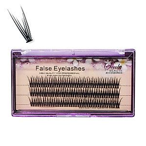 Scala 8-16mm to Choose Fish Tail Design 120pcs Thickness 0.1mm C Curl 12 Root Women Lady Individual Black False Eyelash Cluster Eye Lashes Extension Tools (12mm)