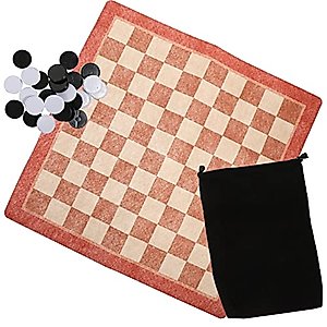 Portable Chess Board Games Tournament Chess Board Roll Up Chess Set Portable Folding Chess Board Tournament Chess Mat for Kids Xmas New Year Party Game Favors Travel Chess Mat