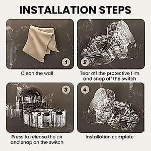 Hair Dryer Holder, New Suction Cup Rotating Hair Dryer Rack Universal Adhesive Hair Dryer Holder Stand Wall Mounted for Bathroom (Silver)