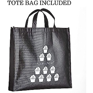 Hayley Cherie 5 Tier Square Cupcake Stand - Extra Thick 5mm Base - Acrylic Tiered Cake Stand - Dessert or Cupcake Tower