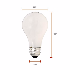 SYLVANIA Halogen A19 Light Bulb, 43W=60W Equivalent, E26 Medium Base, 600 Lumens, 100 CRI, 2700K Soft White - 4 Pack (50005)