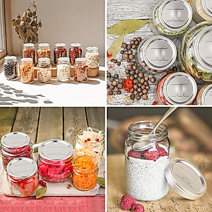 200 PCS Canning Lids Regular Mouth,2.76in Regular Mouth Mason Jar Lids,Ball Kerr Jar with Lids with Leak proof Airtight Seal Rust Proof Split,Regular Mouth Kerr Mason Jars Food Grade,Canning Food DIY