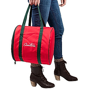 Christmas Light 12" Storage Reels Container (3pk)- Heavy Duty Metal Construction w X-Mas Zipper Carrying Bag Case for House Holiday Tree Lights, Wind up Extension Cords, Garland & Holiday Decoration