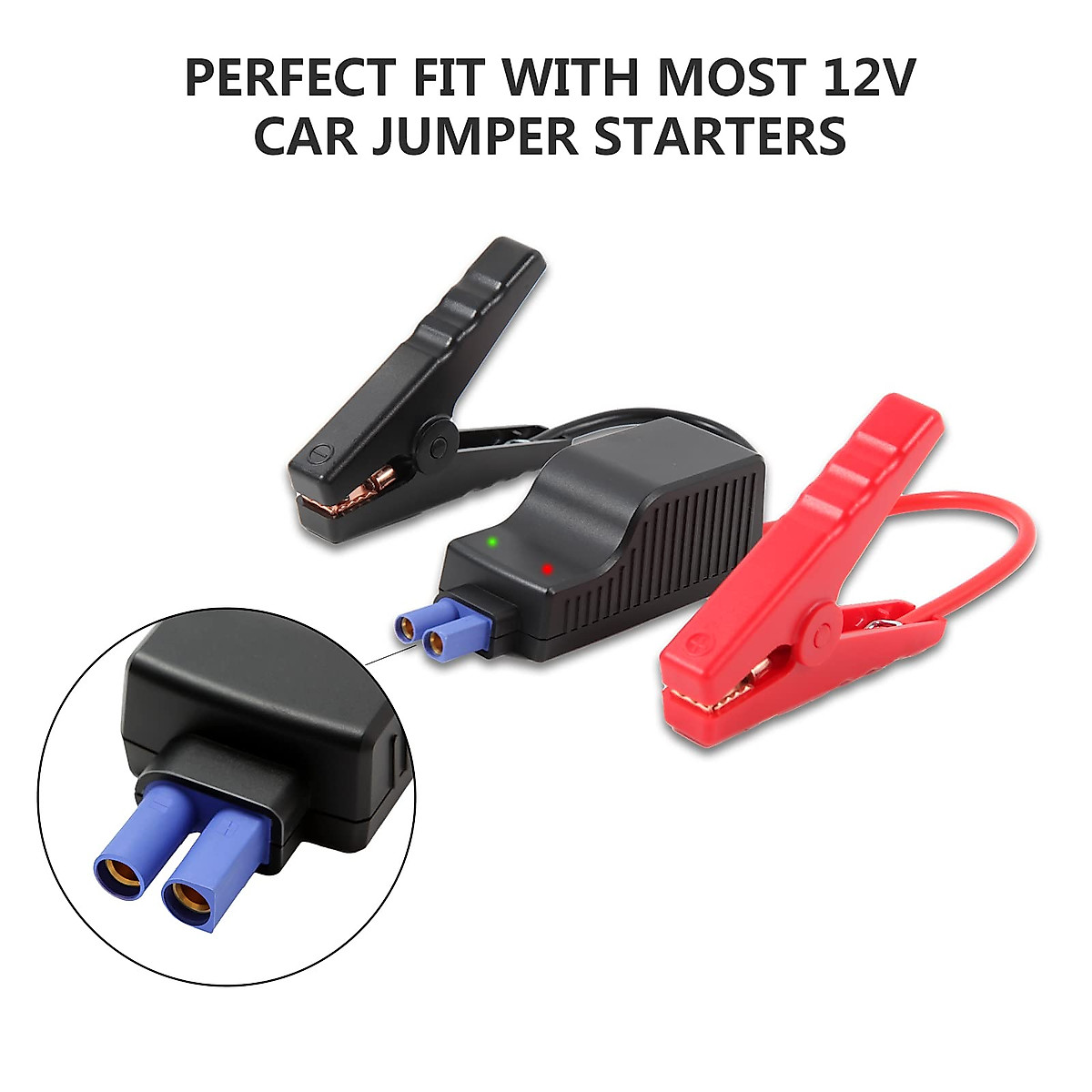 Smart Jumper Clamp Automotive Jump Starter Booster Clamp Cables, Replacement Alligator Clamp for 12V Portable Car Jump Starter