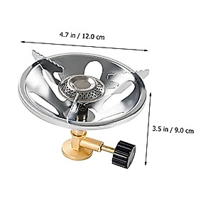 Unomor 3pcs Outdoor Portable Stove Travel Grill Mini Bbq Grill Stainless Steel Cooking Utensils Camping Accessories Outdoor Stove Head Portable Picnic Burner Cooker Burner for Picnic Gas