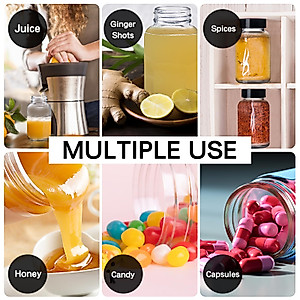 NAWORLI 4 OZ Glass Shot Bottles with Caps, 12 Pack 120 ML Empty Juicing Bottles with Screw Lids and Labels, Reusable Airtight Glass Jars for Juice, Ginger Shots, Wellness Shots