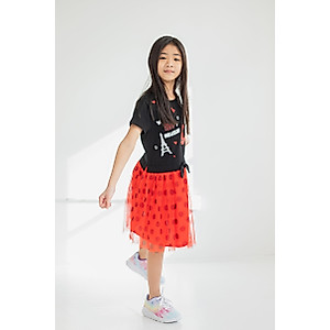 Miraculous Ladybug Little Girls Tulle Dress Black/Red 7-8