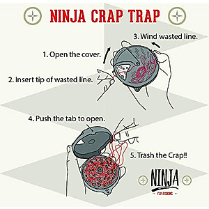 NINJA Fly Fishing Fishing line waste/Trash container - NINJA Crap Trap - XL size