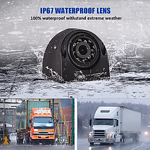 VSYSTO 3CH Truck Dash Camera DVR 4.5'' Monitor with WiFi GPS and Waterproof Backup Video Recorder- 1080P HD Front, Sides, and Rear View Security Infrared Night Vision Cameras for Truck RV Trailer Van