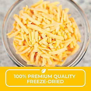 Nutristore Freeze-Dried Cheese Sample Variety 3-Pack | Cheddar, Mozzarella, & Pepper Jack | Perfect for Snacking, Backpacking, & Home Meals | Bulk Emergency Survival Food Storage | 25 Year Shelf-Life