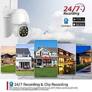 BOAVISION 4MP Security Camera Outdoor,360° View Video Surveillance Cameras,Human Tracking,Motion Detection Alerts,Pan & Tilt,Full Color Night Vision,Wireless Wi-Fi Home Security System