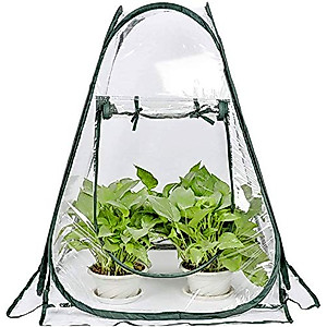 porayhut Pop Up Greenhouse Cover Flower House Mini Gardening Plant Flower Sunshine Room Room,Backyard PVC Greenhouse Cover for Cold Frost Protector Gardening Plants