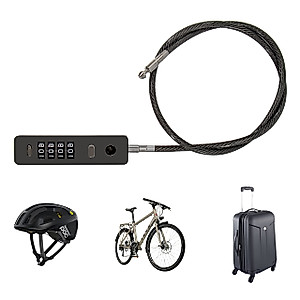 Zolunu Combination Lock Cable Security Steel Cable Luggage Lock Weatherproof with Resettable Code, Braided Steel Coated Anti-Theft Cable Lock