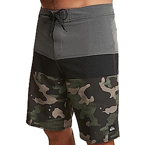 Quiksilver Men's Standard Surfsilk Panel 20 Boardshort Swim Trunk, Iron GATE 233