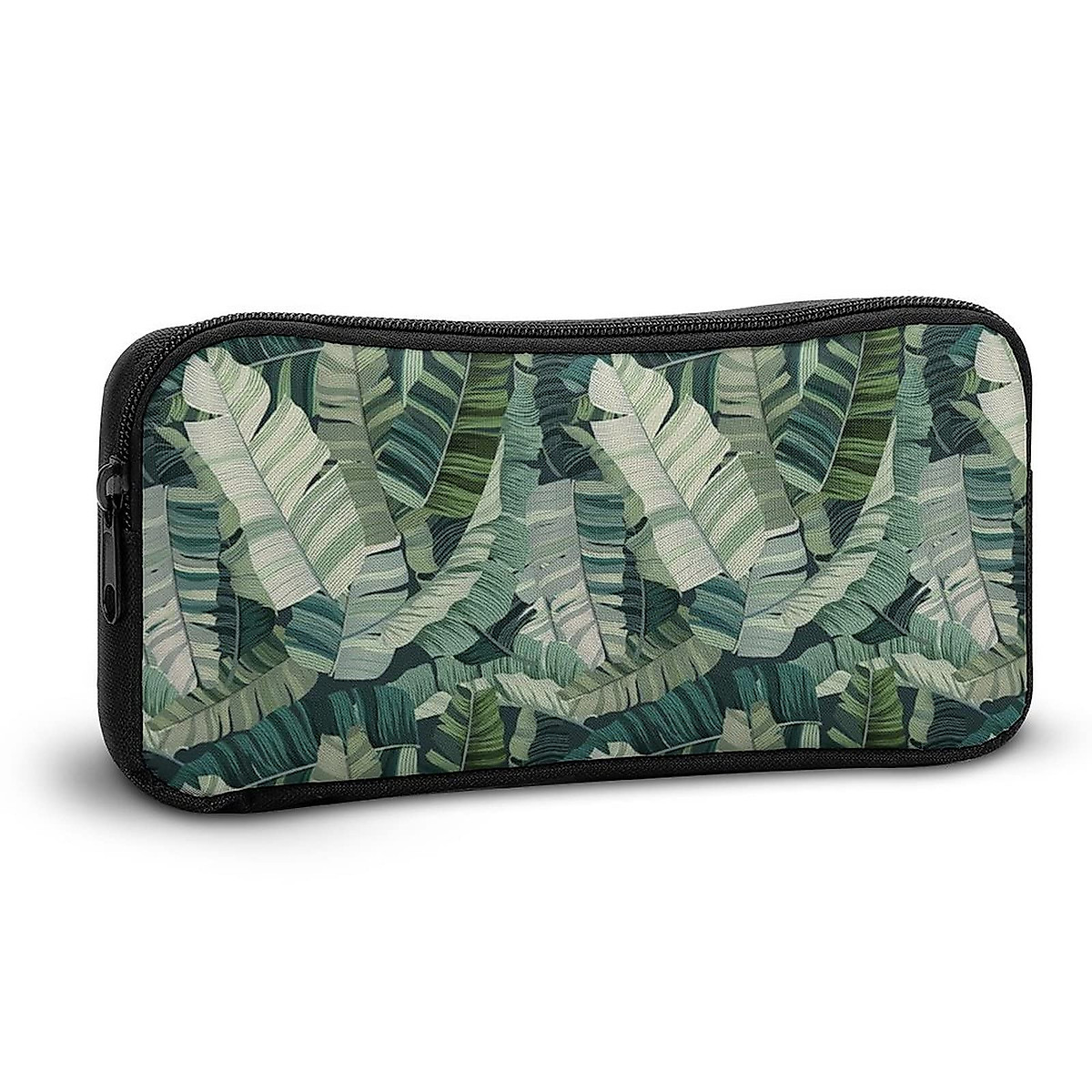 Tropical Camo Leaf Pencil Case Stationery Pen Pouch Portable Makeup Storage Bag Organizer Gift