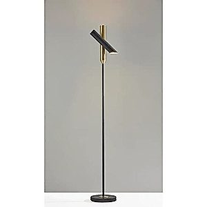 Adesso 4079-01 Vega LED Torchiere, 68 in, 24W, Black Finish, 1 Floor Lamp