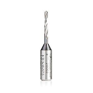 Amana Tool 215003 Solid Carbide Dowel Drill Boring Bit R/H 3mm D x 57.5mm Long x 10x25mm SHK
