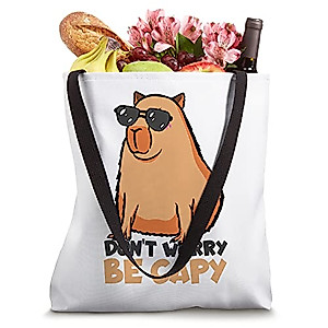 Don't Worry Be Capy Capybara Tote Bag