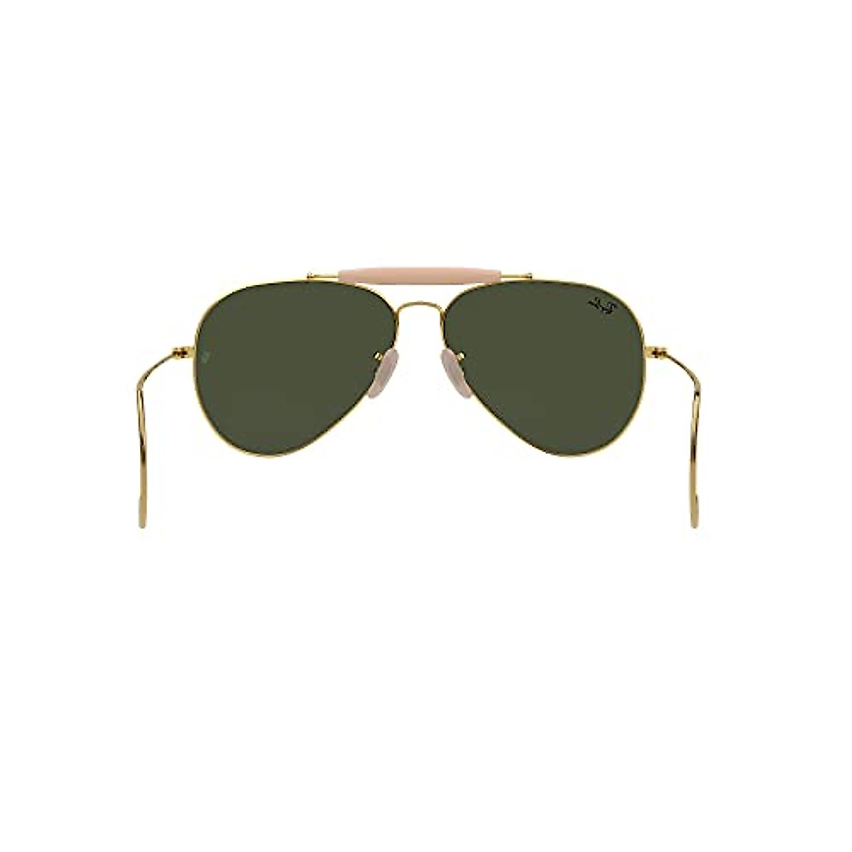 Ray-Ban RB3030 Outdoorsman I Aviator Sunglasses, Polished Gold/G-15 Green, 58 mm