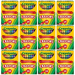 Crayola Crayons Bulk, 12 Packs of 24 Count Crayons, School Supplies, Assorted Colors