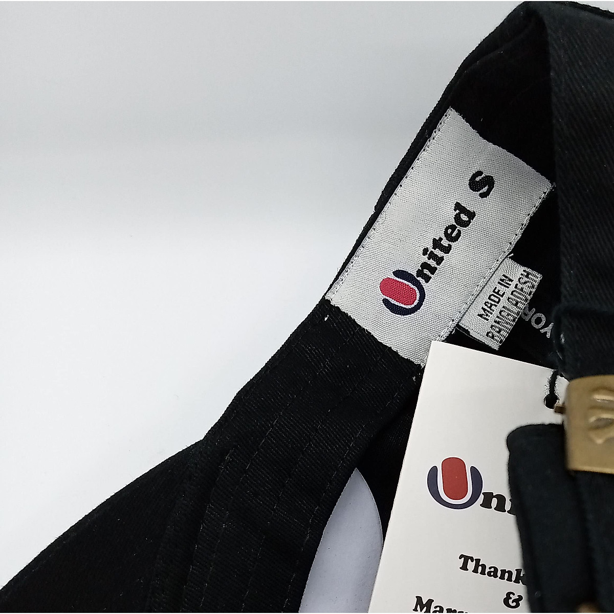 United S Men Women Fashion Baseball Cap, 100% Cotton Twill, Black, Unisex-Adults