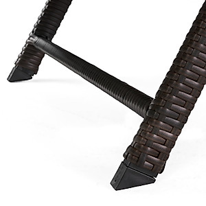 Ochangqi Lounge Chair Outdoor with 4 Adjustable Backrest, Wicker Chaise Lounge Chair Outdoor with Metal Frame, Outdoor Lounge Chairs All Weather Patio,Beach, Pool Side, Outdoor (Brown)