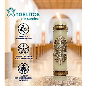 Saint Benedict Framed Medal Unique Candle Cirio de San Benito Protection