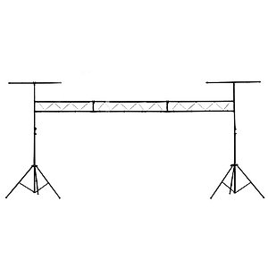 Light Truss Stand System by GRIFFIN | I-Beam Trussing Set & DJ Booth Platform Kit | Hanging Mount Lighting Package for Music Gear, PA Speakers, Can Lights | T-Bar Extension for Portable Audio Stage