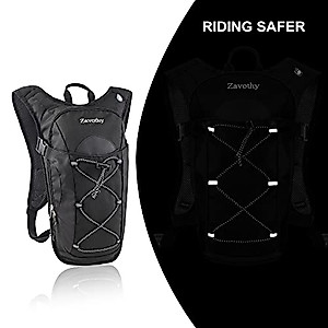 Zavothy Lightweight Hydration Backpack with 2L Water Bladder Water Backpack Hydration Pack for Cycling Running Biking Hiking Backpack Black