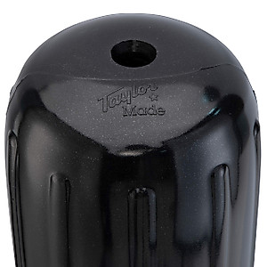 Taylor Made Products 71032 Big B Inflatable Vinyl Boat Fender with Center Rope Tube 10 inch x 26 inch, Black