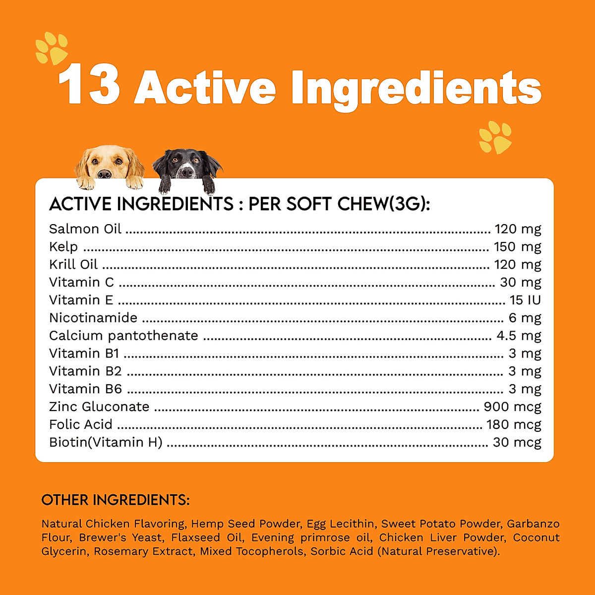 Munchy Chomps Salmon Oil for Dogs - Coat Health & Immunity Boost with Omega 3 Fatty Acids & Antioxidants - Promotes Radiant Coat & Skin Protection (Chicken)