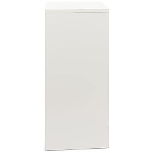 Displays2go, Gallery Display Column, Laminated Particle Board and Melamine Construction – White Laminate Finish (WDCUBEWHT2)