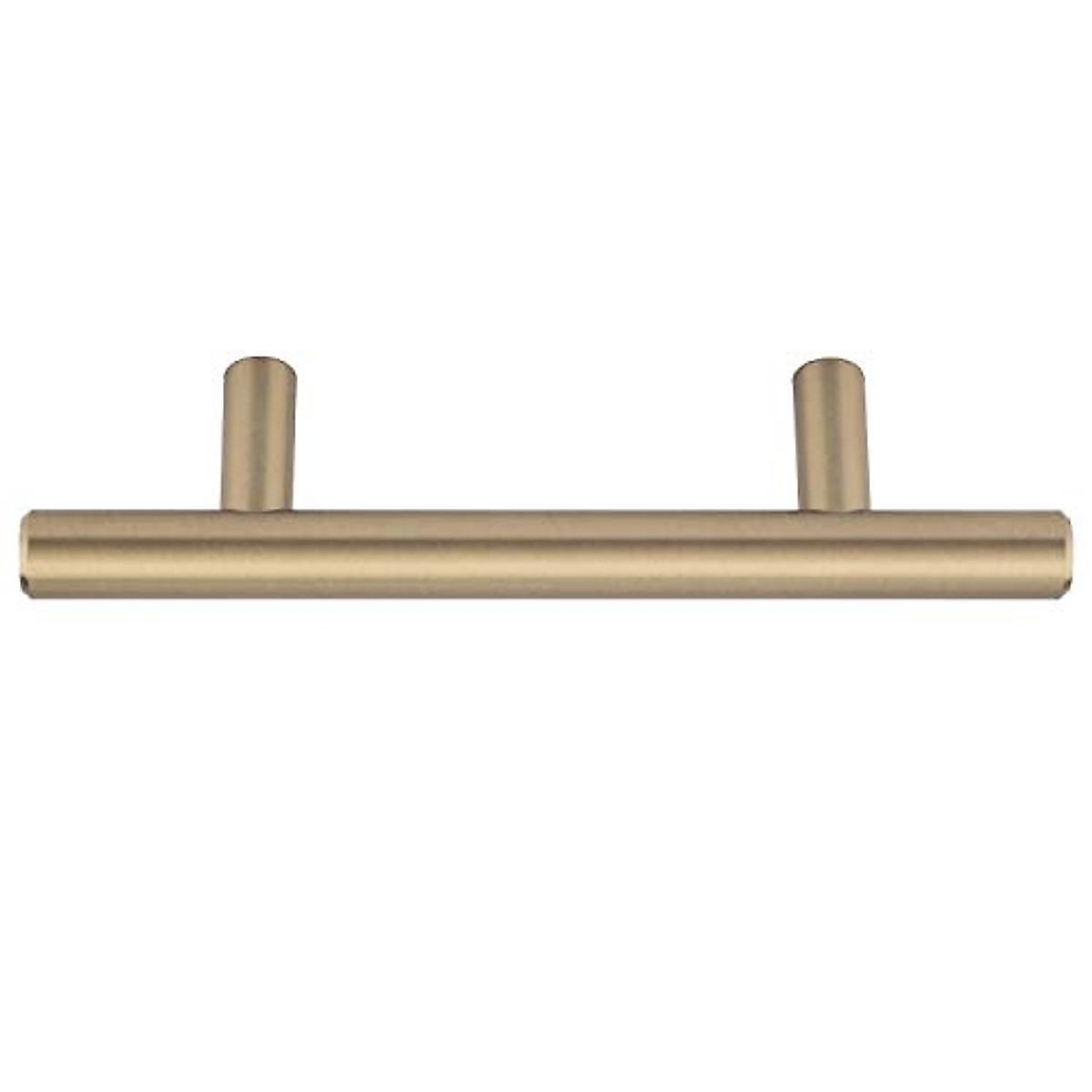 Amazon Basics Euro Bar Cabinet Handle (1/2-inch Diameter), 5.38-inch Length (3-inch Hole Center), Golden Champagne, 25-pack