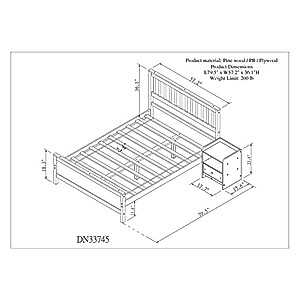 CJLMN 2-Pieces Bedroom Sets with Full Size Platform Bed Frame and Nightstand, Wooden Furniture Sets with Headboard, Footboard and Storage Drawer, for Kids & Teens (Gray)