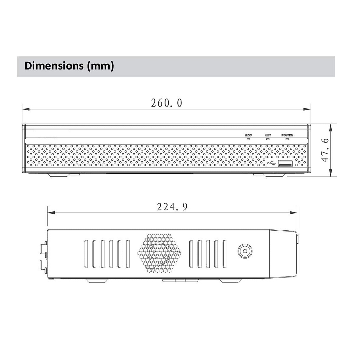 Dahua OEM NVR4104HS-P-4KS2 4 Channel Compact 1U 4PoE 4K & H.265 Lite Dildo Network Video Recorder NVR